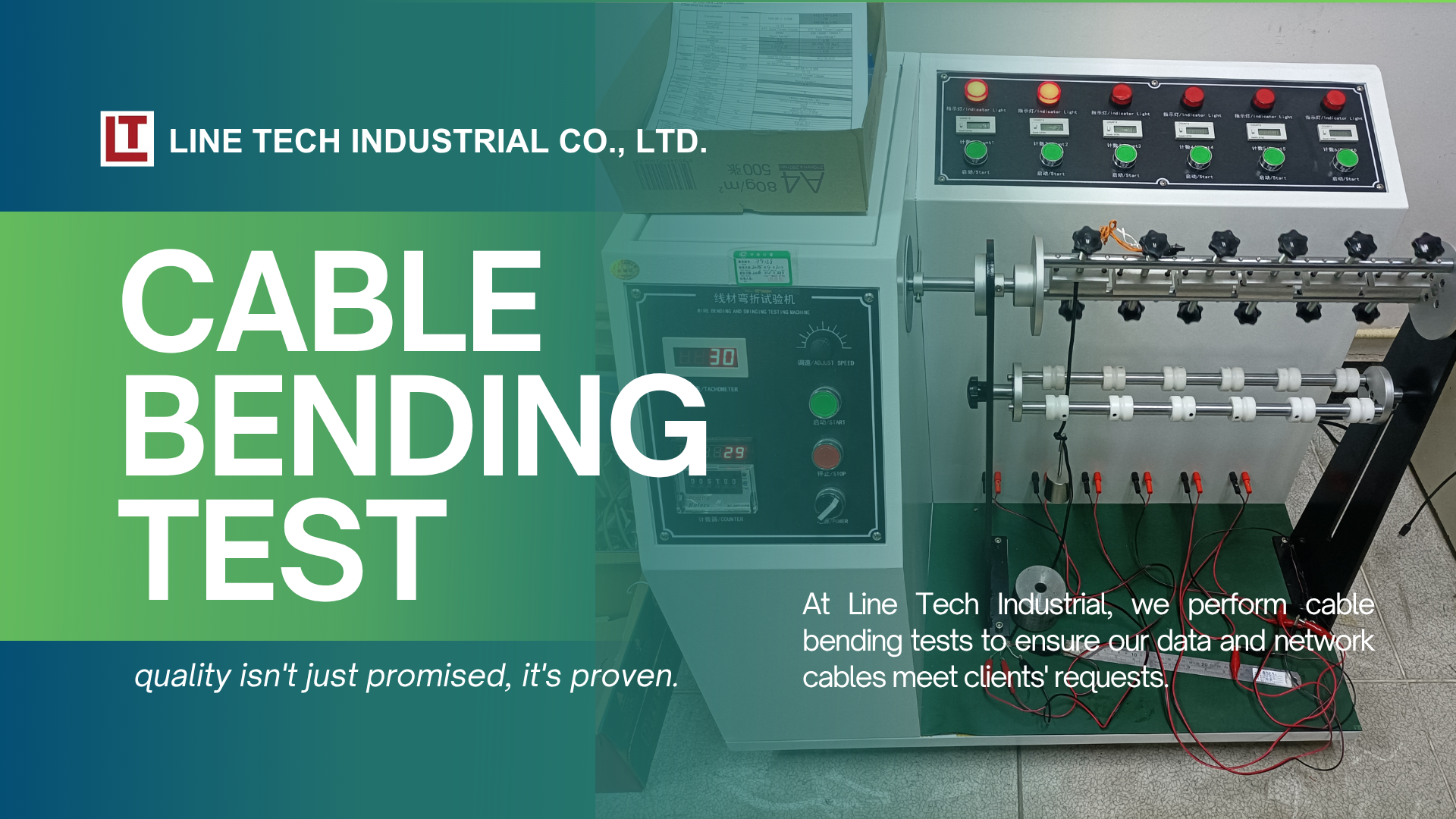 Cable Bending Test | Quality Control at Line Tech